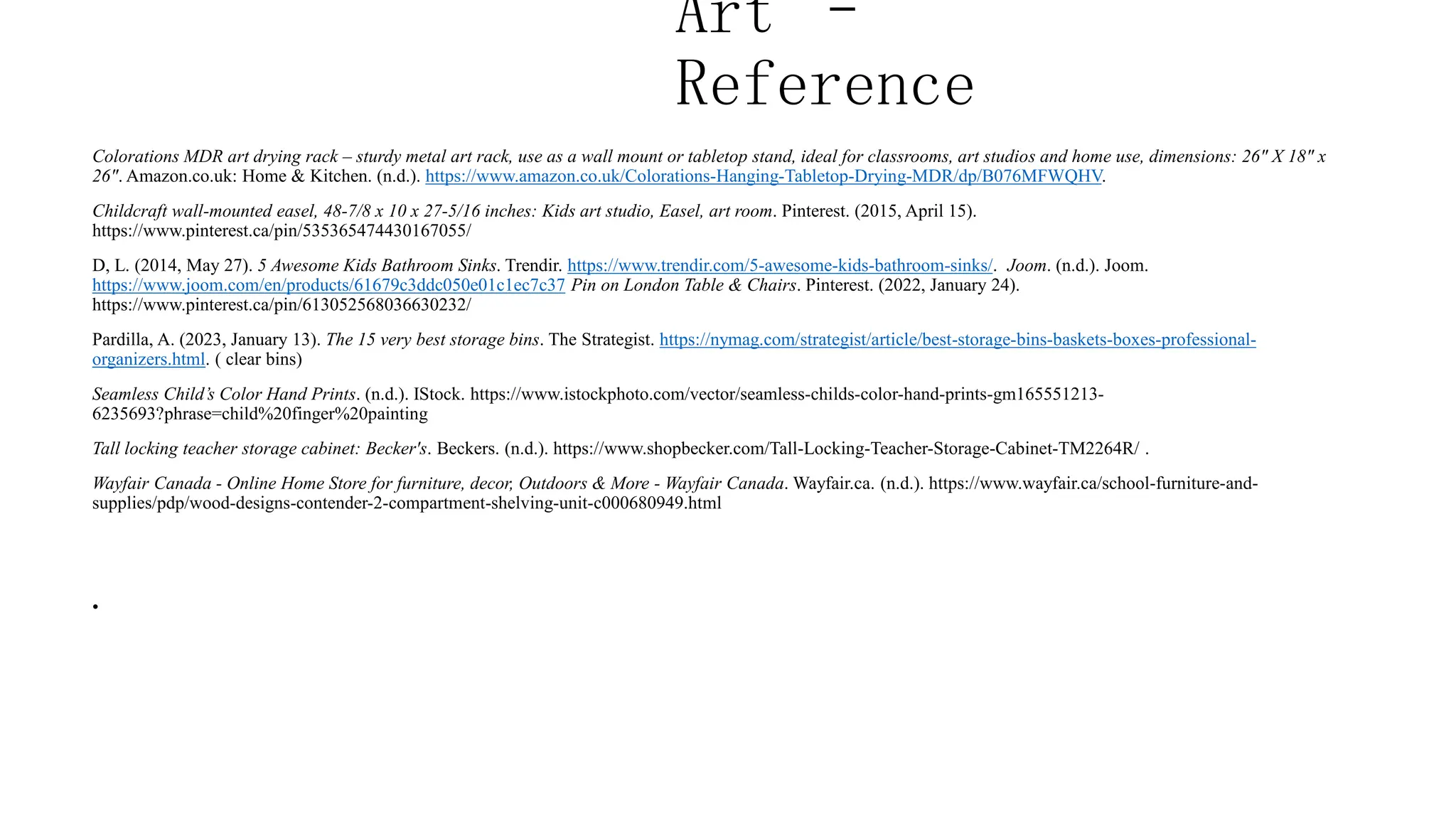 Messy Zone of early child education classroom layout | PPTX