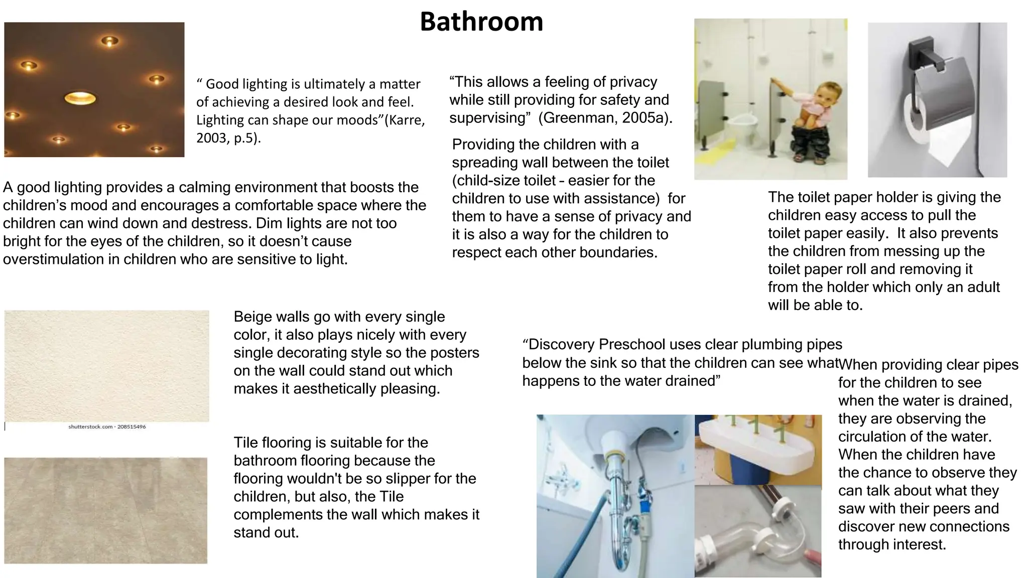 Messy Zone of early child education classroom layout | PPTX