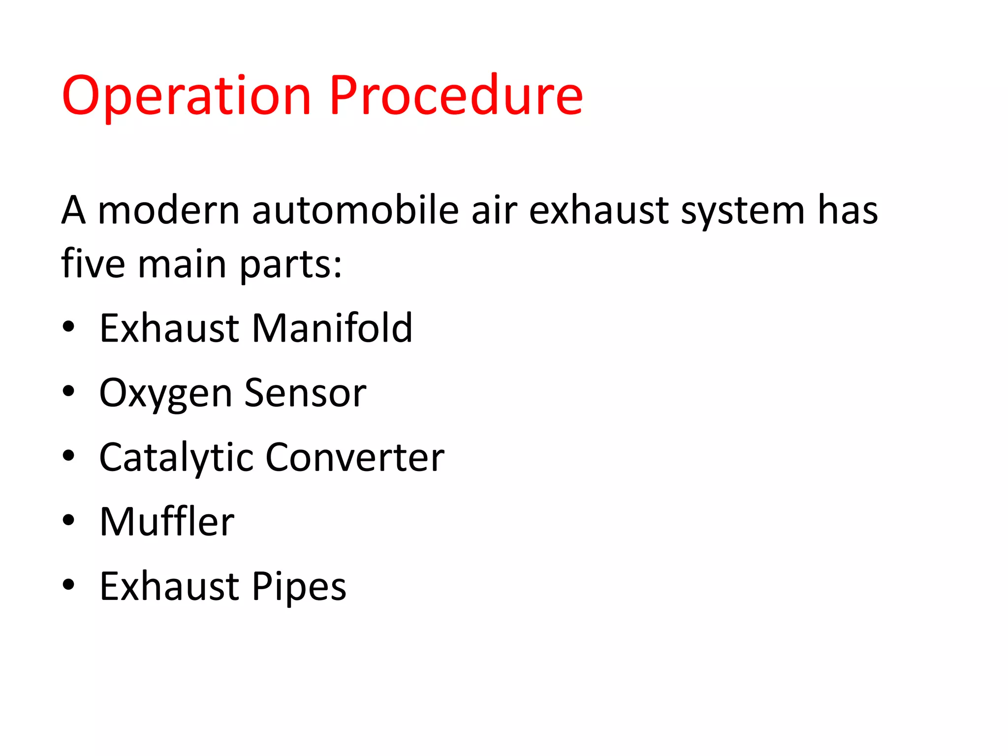 Air Intake & Exhaust System of Automobiles and its Recent Developments ...