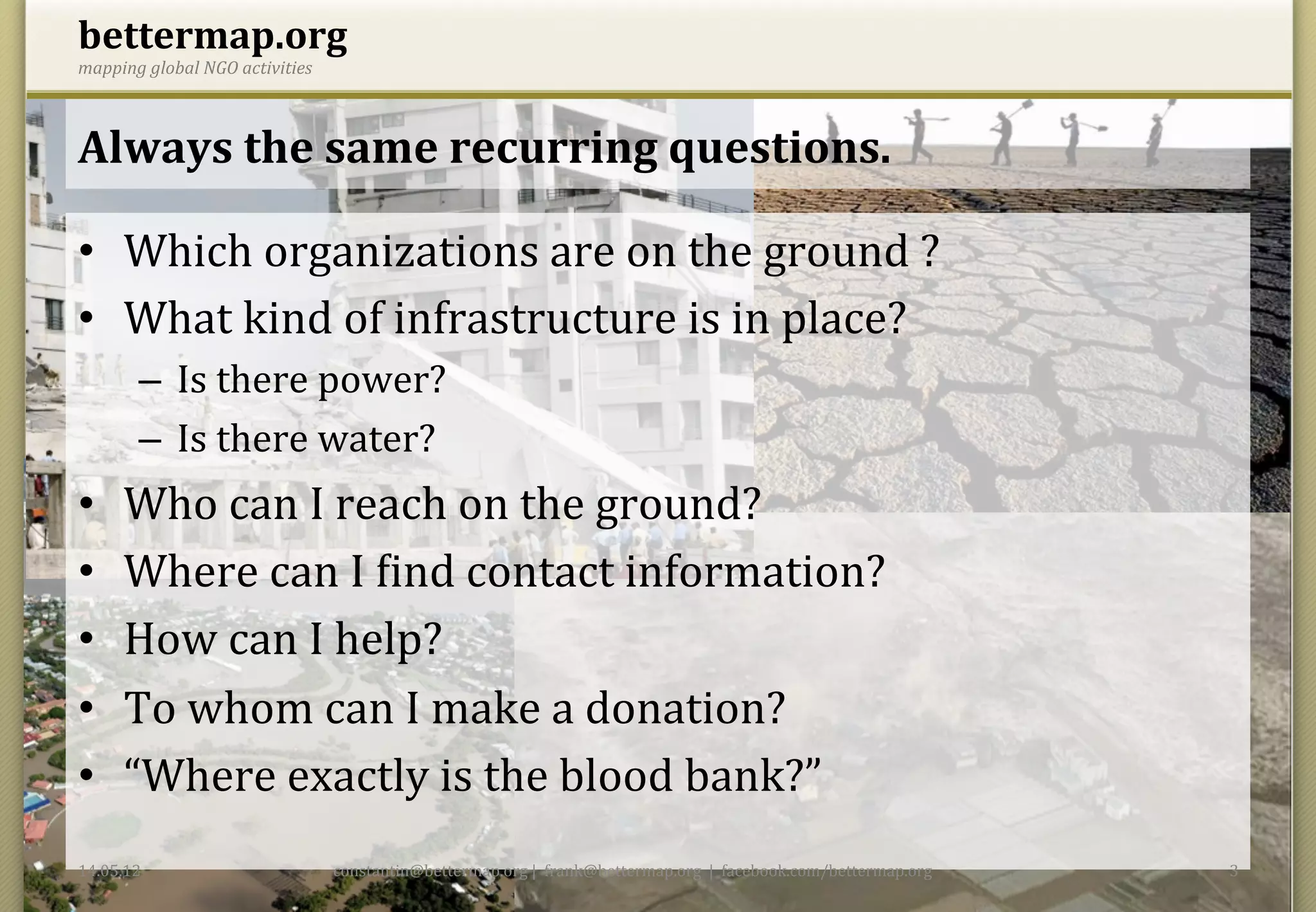 bettermap.org - Mapping global NGO activities | PDF