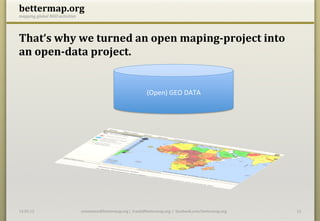 bettermap.org - Mapping global NGO activities | PPT