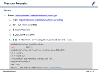 (120513) #fitalk an introduction to linux memory forensics | PDF
