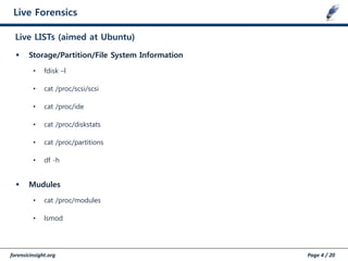 (120513) #fitalk an introduction to linux memory forensics | PDF