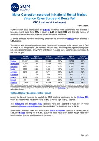 12 05 20 national vacancy rate increase in apr 2020_media release | PDF ...