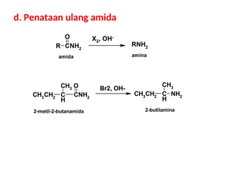 Memhami tata nama amina, sifat-sifatnya, pembuatannya, reaksi-reaksi ...
