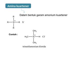 Memhami tata nama amina, sifat-sifatnya, pembuatannya, reaksi-reaksi ...