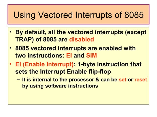 1206 Interrupts Of 8085 | PPT
