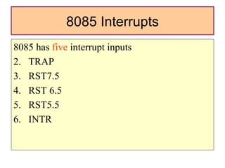 1206 Interrupts Of 8085 | PPT