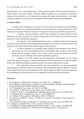 The Effect of Stirring Rate on Electrodeposition of Nanocrystalline ...