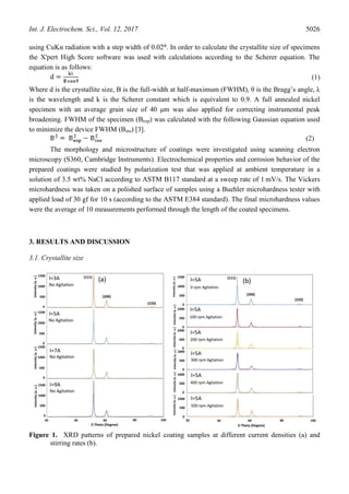 The Effect of Stirring Rate on Electrodeposition of Nanocrystalline Nickel Coatings and their ...