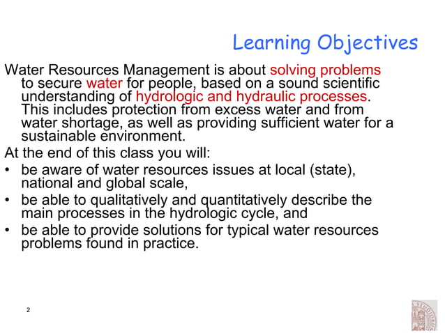 Water Resource Engineering | PPT