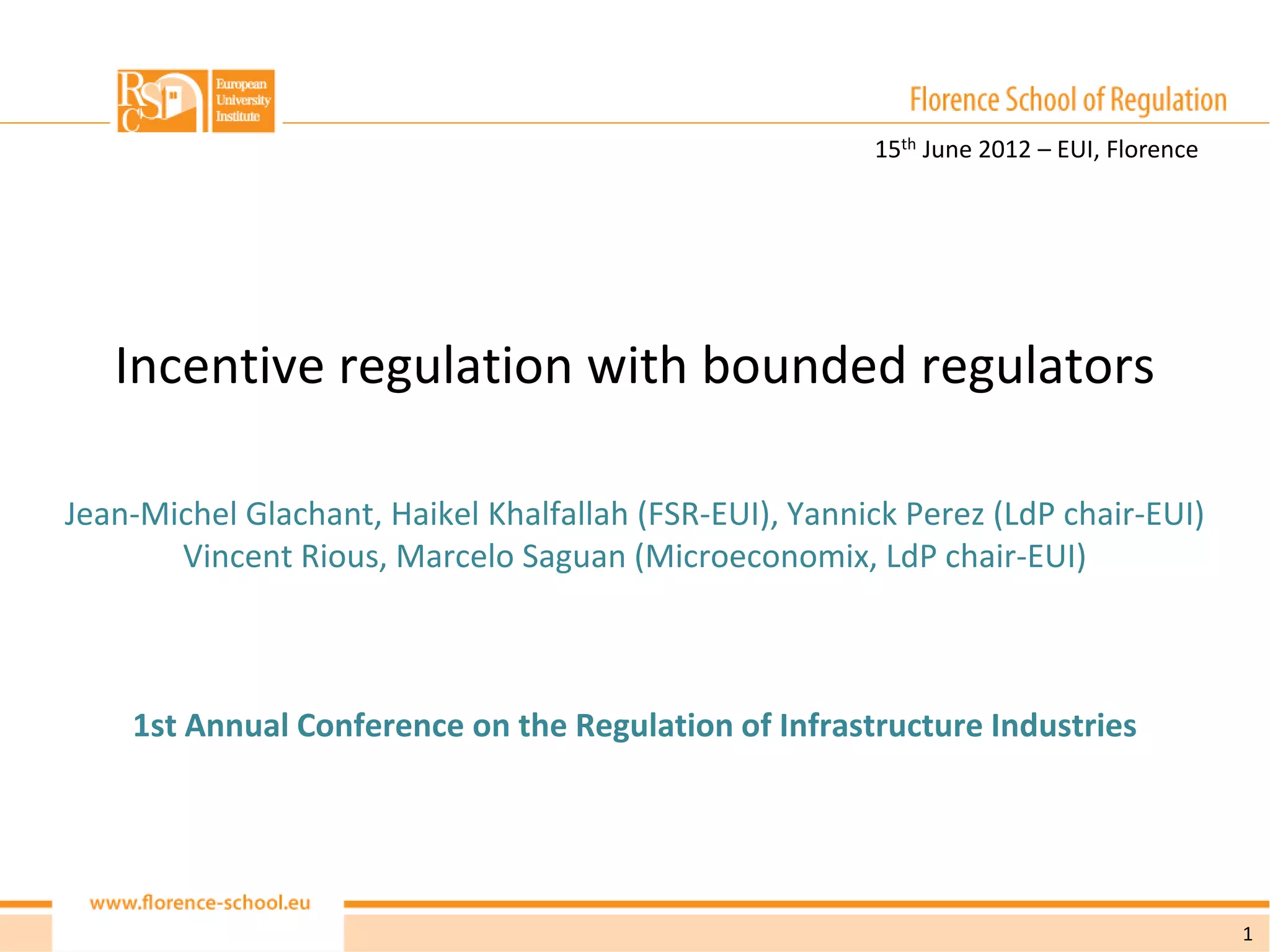 Incentive regulation | PDF