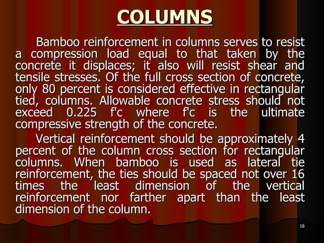 Bamboo Reinforced Concrete | PPT | Civil Engineering Industry | Industries