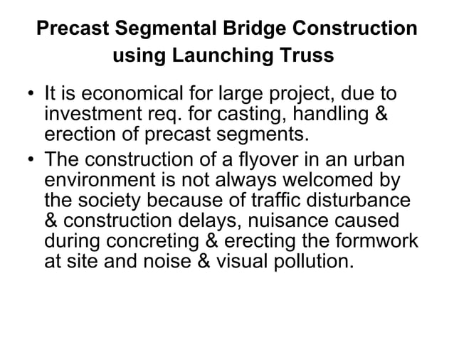 segmental construction of bridges | PPT | Civil Engineering Industry | Industries