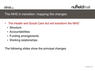 The new structure of the NHS in England | PPT
