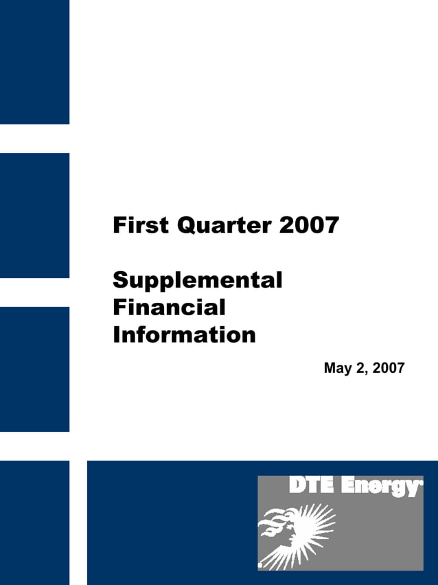 dte_1Q07Supp | PDF | Free Download