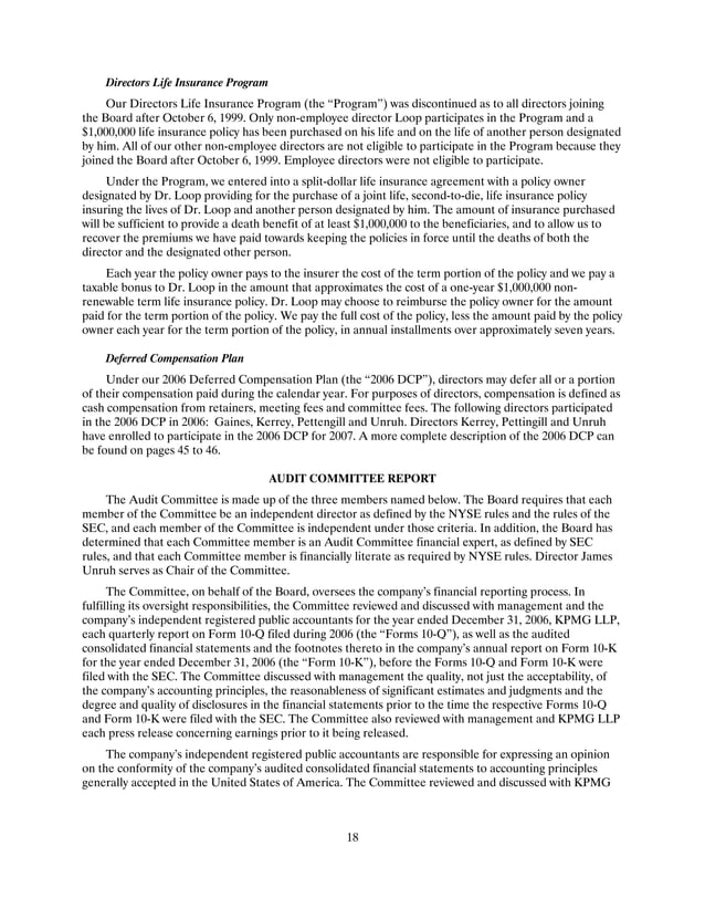 tenet healthcare 2007ProxyStatement | PDF