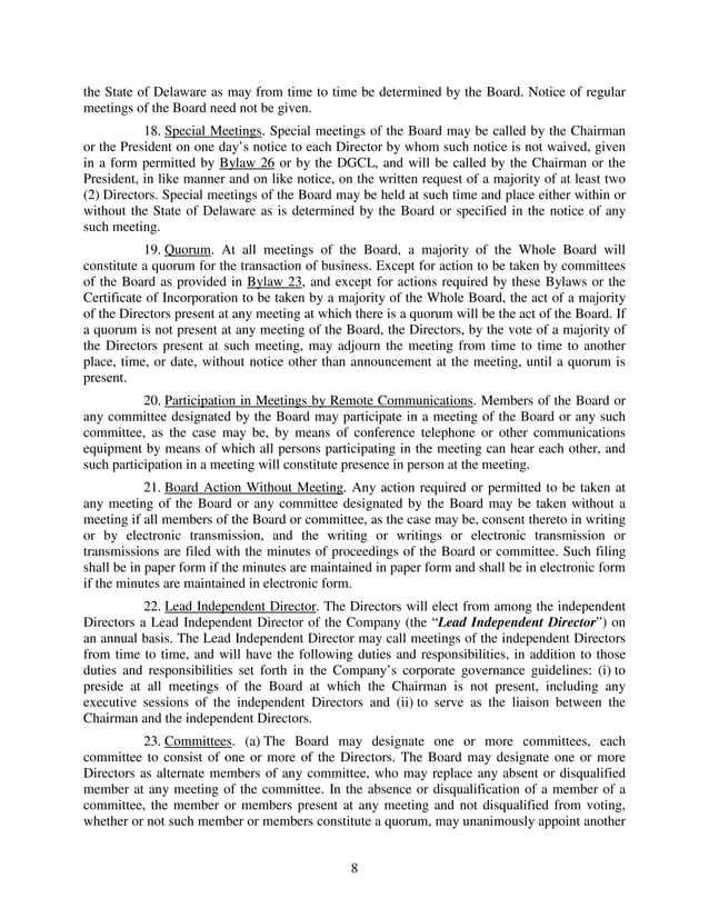 dana holdings Bylaws2_Dec08 | PDF