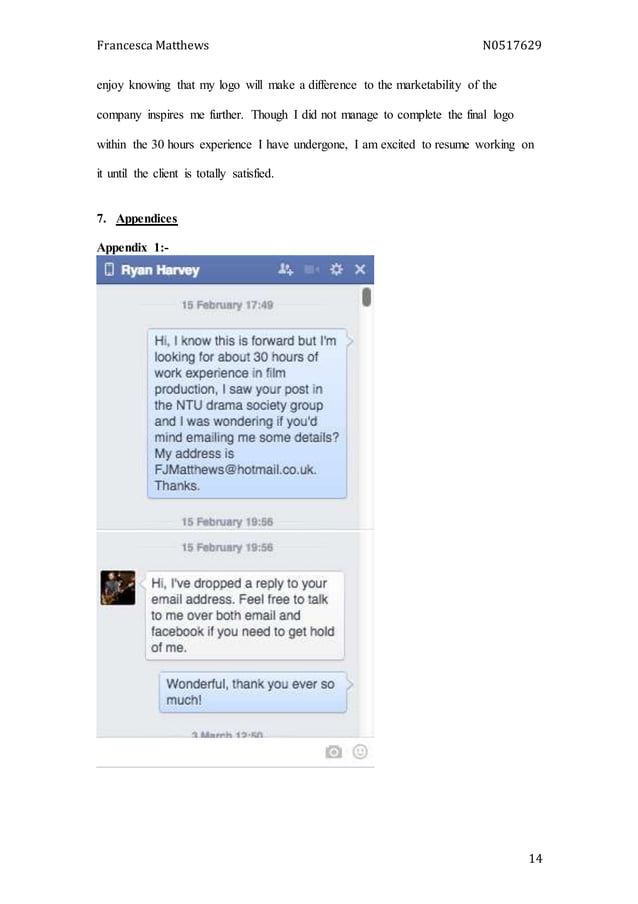 MY WORK EXPERIENCE REPORT | DOCX