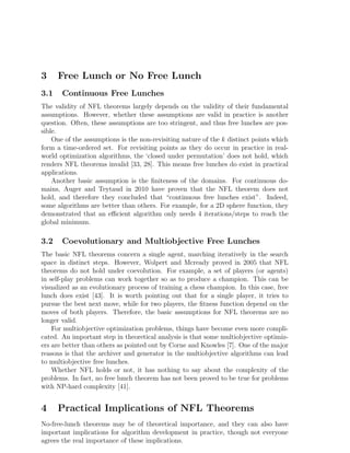 Free Lunch or No Free Lunch: That is not Just a Question? | PDF
