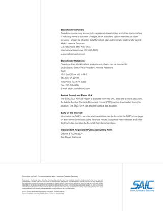saic annual reports 2007 | PDF