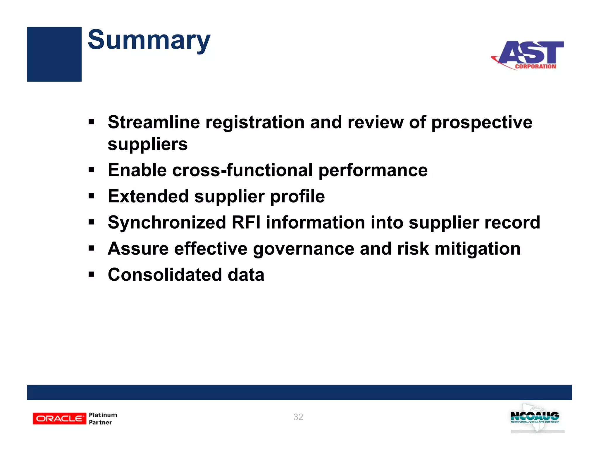 Oracle SLM : What's New in Supplier Onboarding through Oracle. | PDF