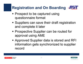 Oracle SLM : What's New in Supplier Onboarding through Oracle. | PDF