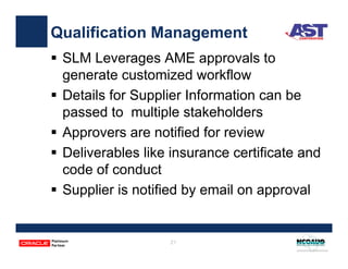 Oracle SLM : What's New in Supplier Onboarding through Oracle. | PDF