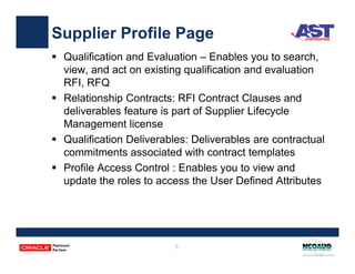 Oracle SLM : What's New in Supplier Onboarding through Oracle. | PDF
