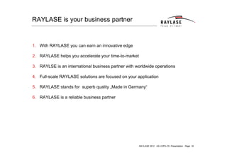 New RAYLASE Products for 3D material processing | PPT