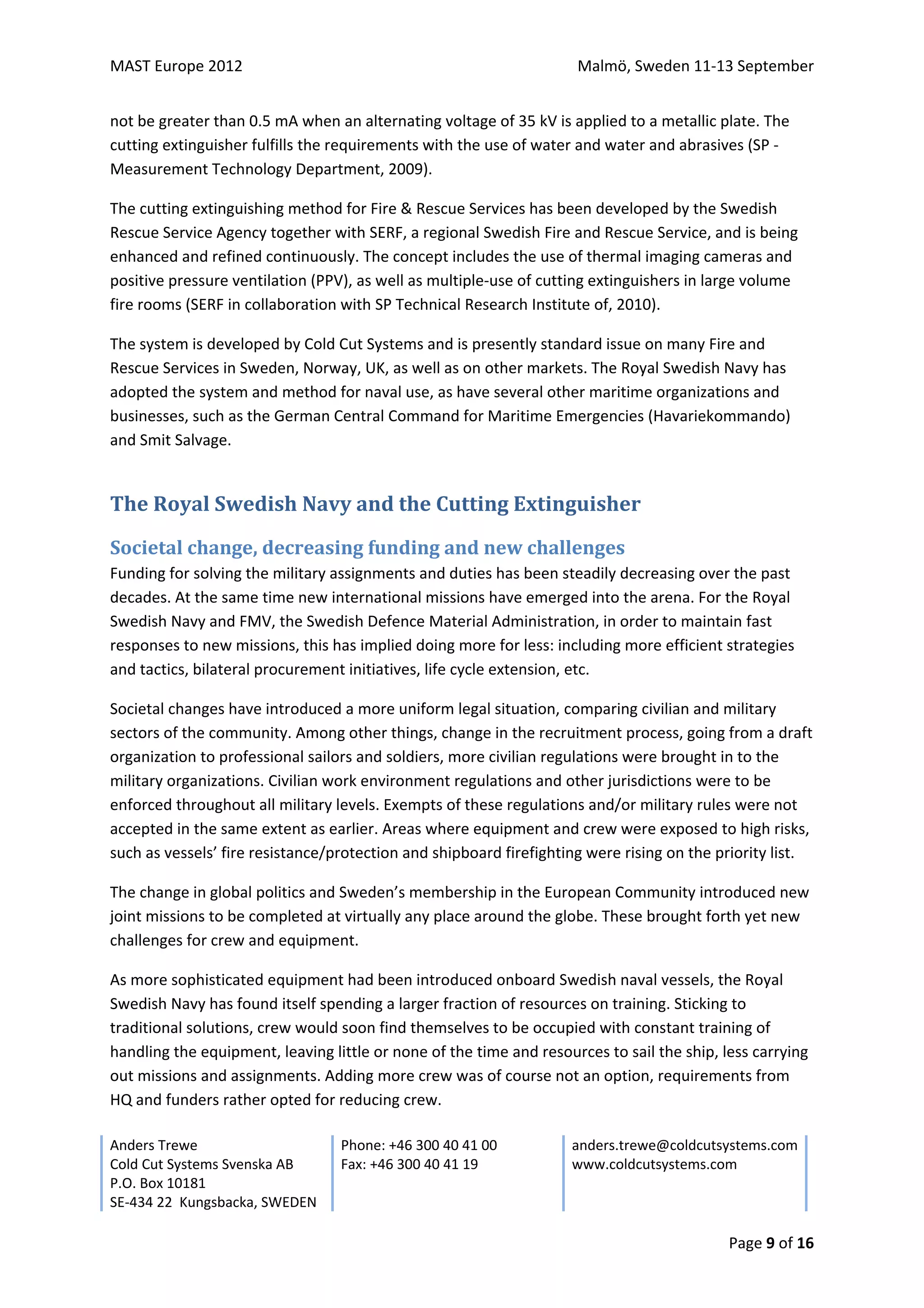 Efficient and Safe Shipboard Firefighting – More Cooling with Less ...