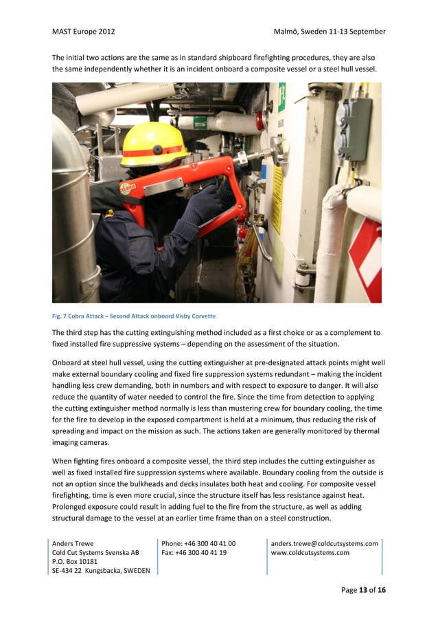 Efficient and Safe Shipboard Firefighting – More Cooling with Less ...