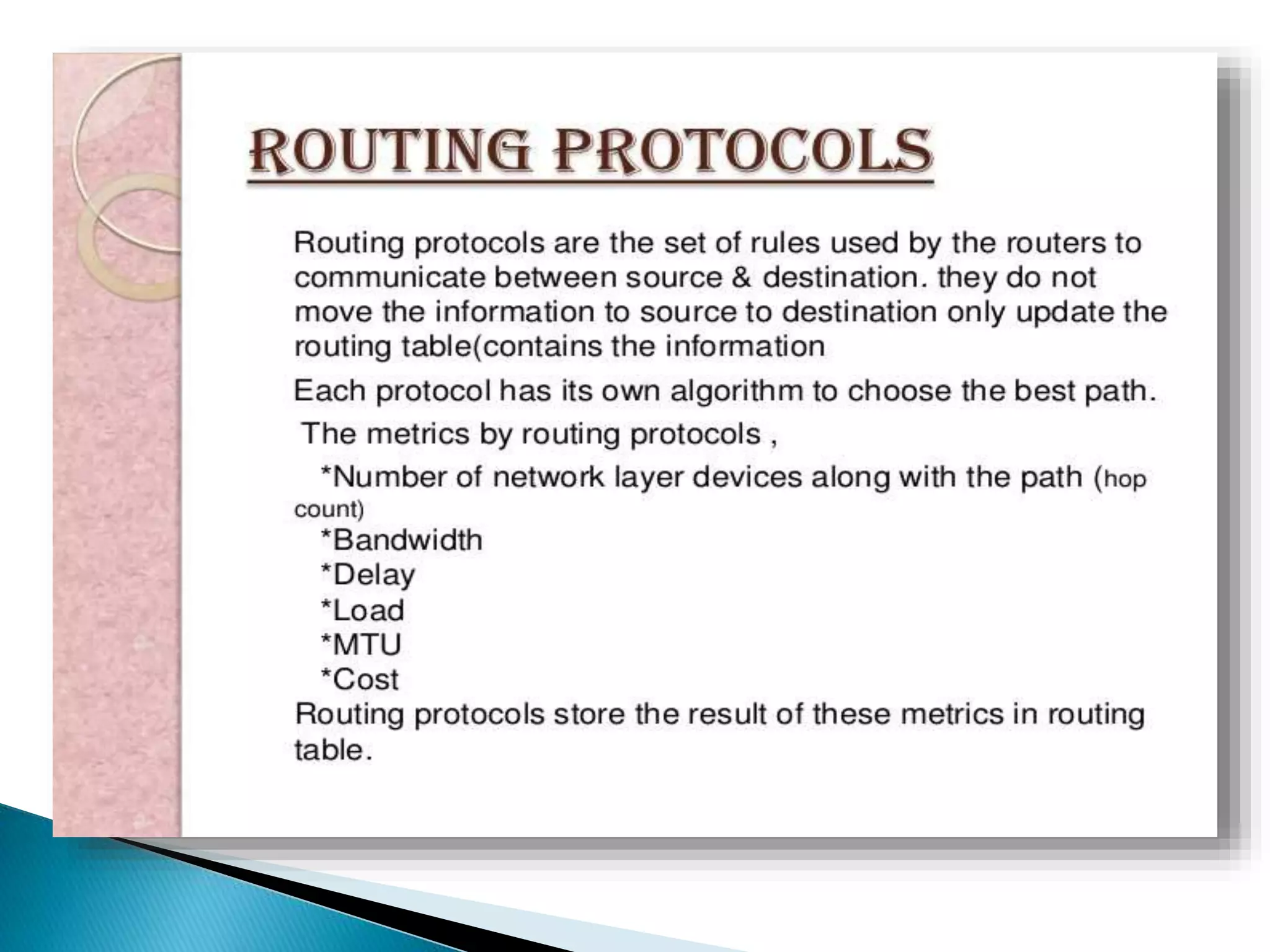 comparision to all routing protocols | PPT