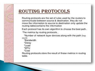 comparision to all routing protocols | PPT