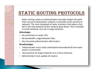 comparision to all routing protocols | PPT