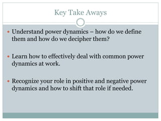 Understanding Power Dynamics at Work | PDF