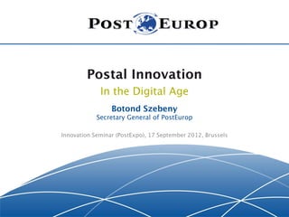 Postal Innovation in the digital age v4 final | PPT