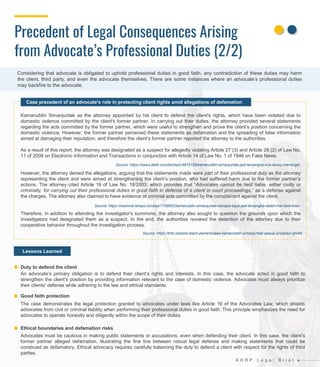 The Advocate Profession’s Principle of Prudence in Providing Legal ...