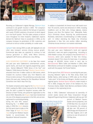 cablevision systems 2004ar | PDF