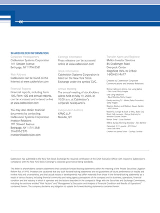 cablevision systems 2004ar | PDF