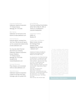 cablevision systems 2003ar | PDF