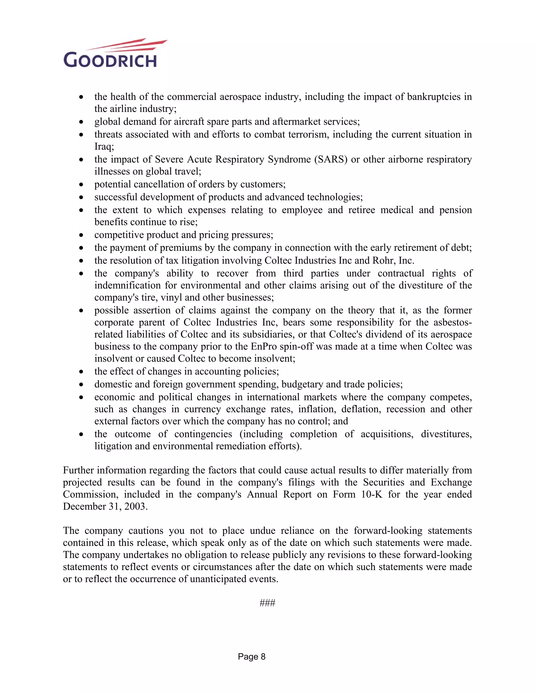 goodrich 2Q04FinalERTotal | PDF