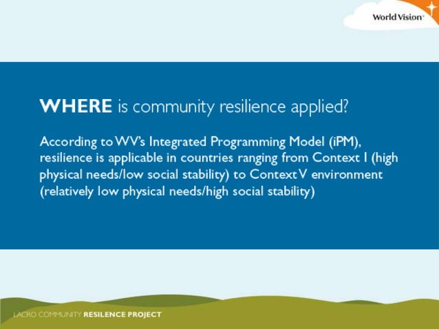 Resilient development practice – from fragmentation towards integration ...