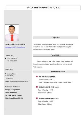 RESUME 2016 -EXPERIENCE | PDF