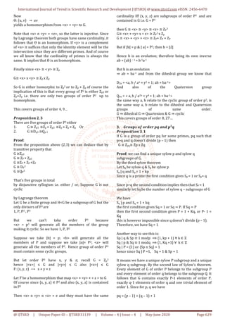 A Classification of Groups of Small Order upto Isomorphism | PDF