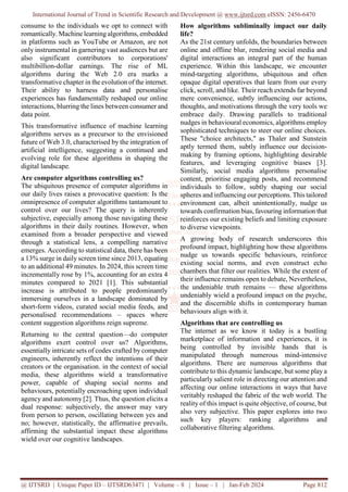 Algorithm of Minds AoM Algorithms That Control You | PDF