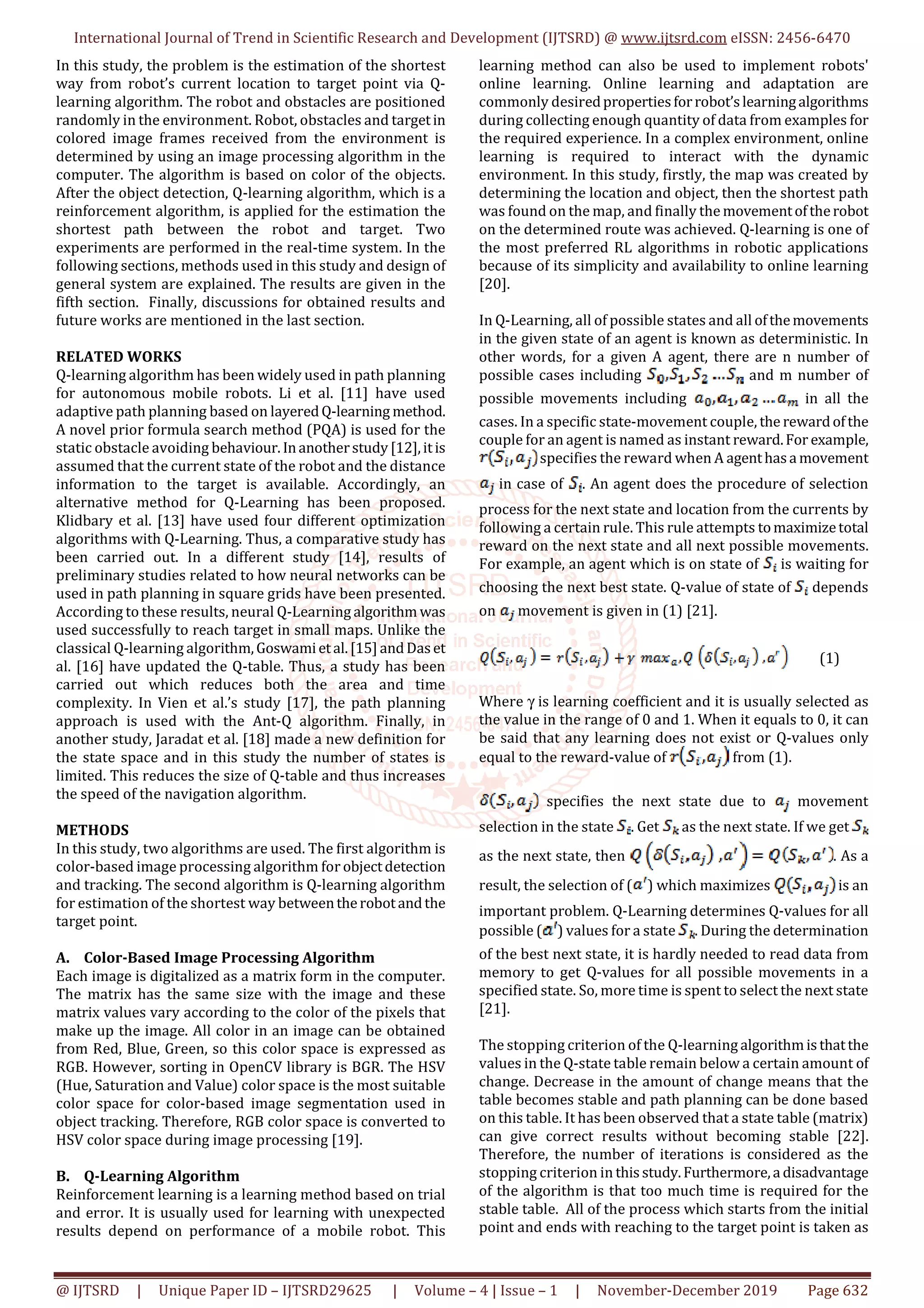 Q-Learnıng Based Real Tıme Path Plannıng for Mobıle Robots | PDF