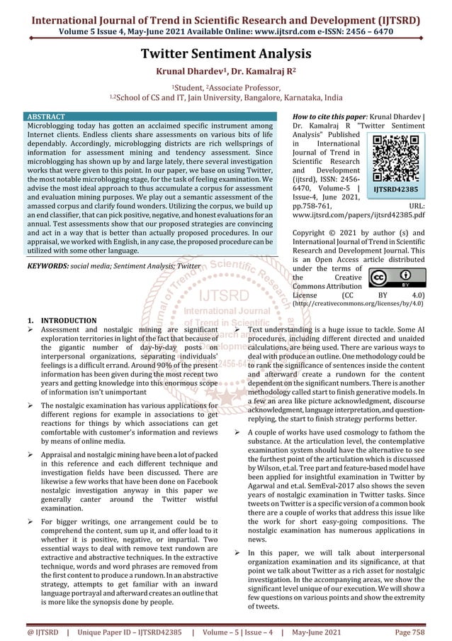 Twitter Sentiment Analysis | PDF