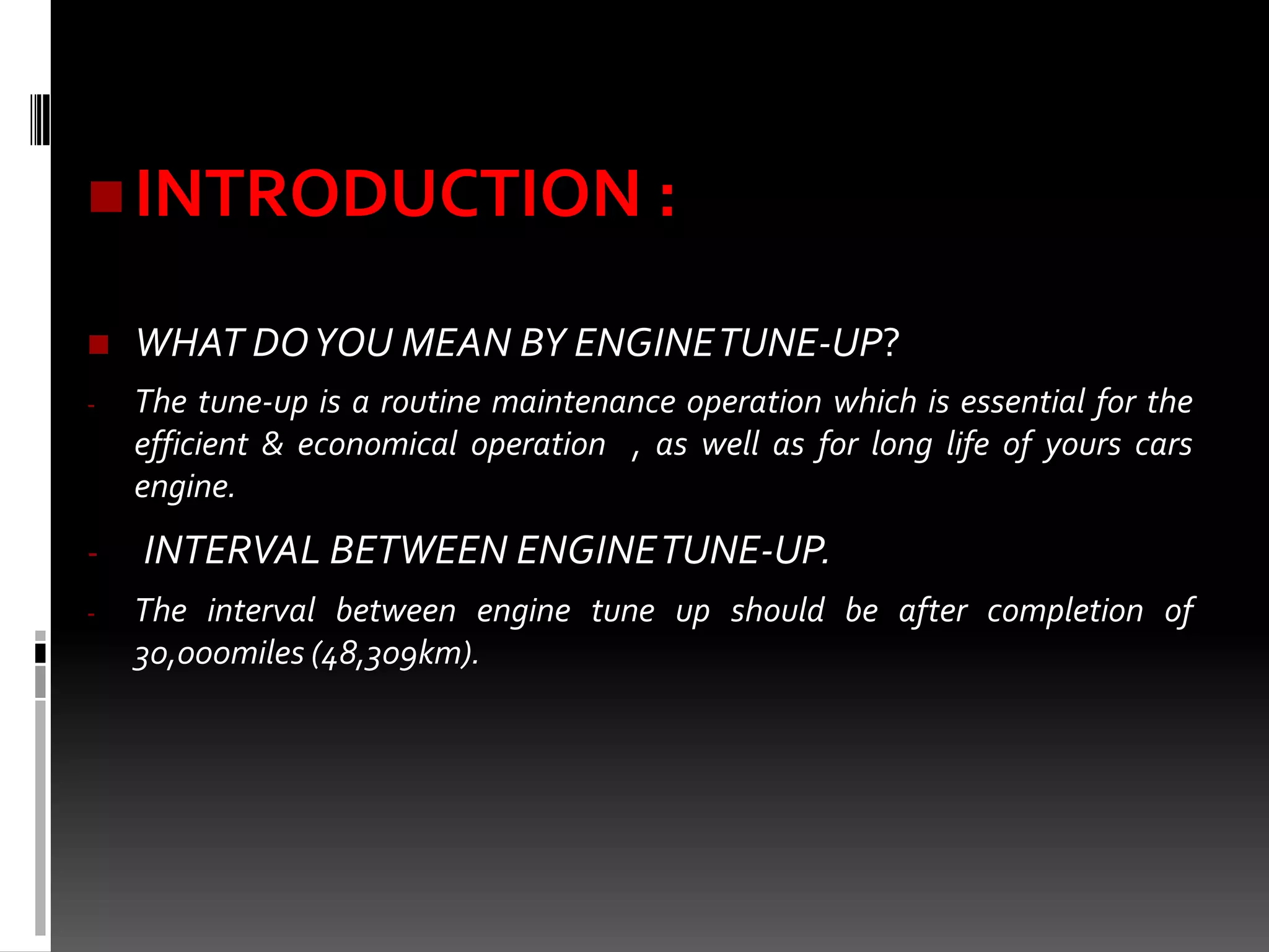 Engine Tune up Procedure | PPTX