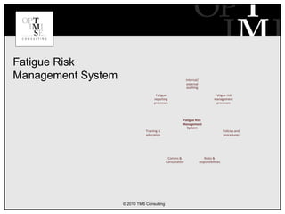 TMS Consulting - Fatigue Management: The Next Steps | PPT